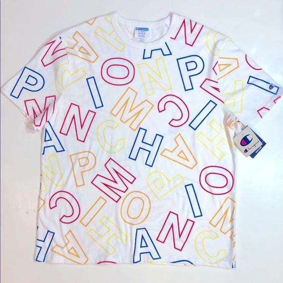 Champion | Shirts | Mens Champion Life Heritage Tee All Over Logo ...